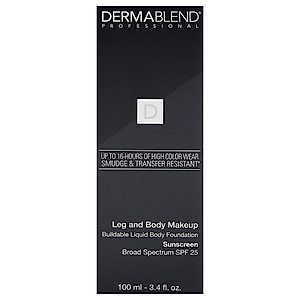 Dermablend Leg and Body Makeup, with SPF 25. Skin Perfecting Body Foundation for Flawless Legs with a Smooth, Even Tone Finish, 3.4 Fl. Oz.