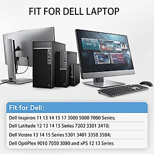 90W AC Adapter for Dell OptiPlex Micro 3050 3080 7050 7060 9020 Desktop 11 15 3000 5000 7000 Series Laptop Charger 3501 3505 5555 Latitude 13 3310 3420 Replacement Power Supply Cord 0G6j41