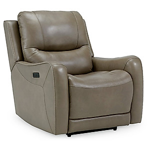 Signature Design by Ashley Galahad Zero Wall Recliner with Power Headrest, Brown