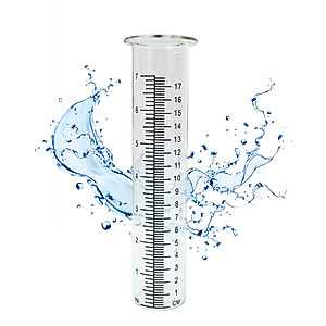 Lueudu 7" Plastic Rain Gauge Replacement Tube, 8.25 x 2.25 x 1.75 inches Cold Resistance Crack Resistance for Outdoor Garden Yard Home, 2PCS