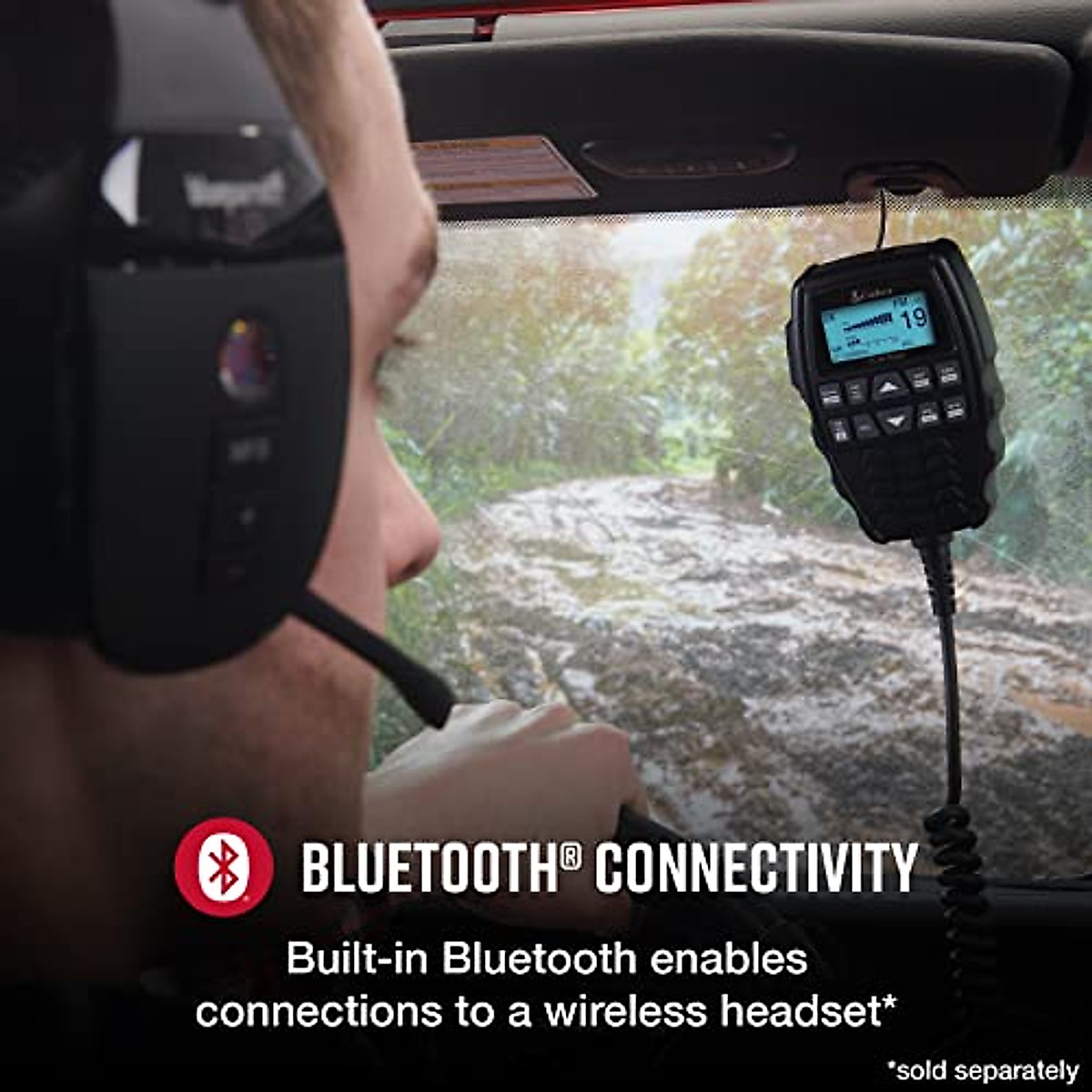 Cobra 75 All Road Wireless CB Radio - Dual-Mode AM/FM, Full 40 Channels, Bluetooth Connectivity, Digital Noise Cancellation, Waterproof, Instant Channel 9, 4-Watt Output, Easy to Operate, Black