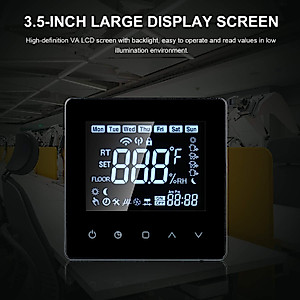 Smart Thermostat, Alexa Thermostats for home, LCD Touch-screen Programmable Thermostat with Water Heating, 3A Digital Temperature Controller for Home School Office Hotel