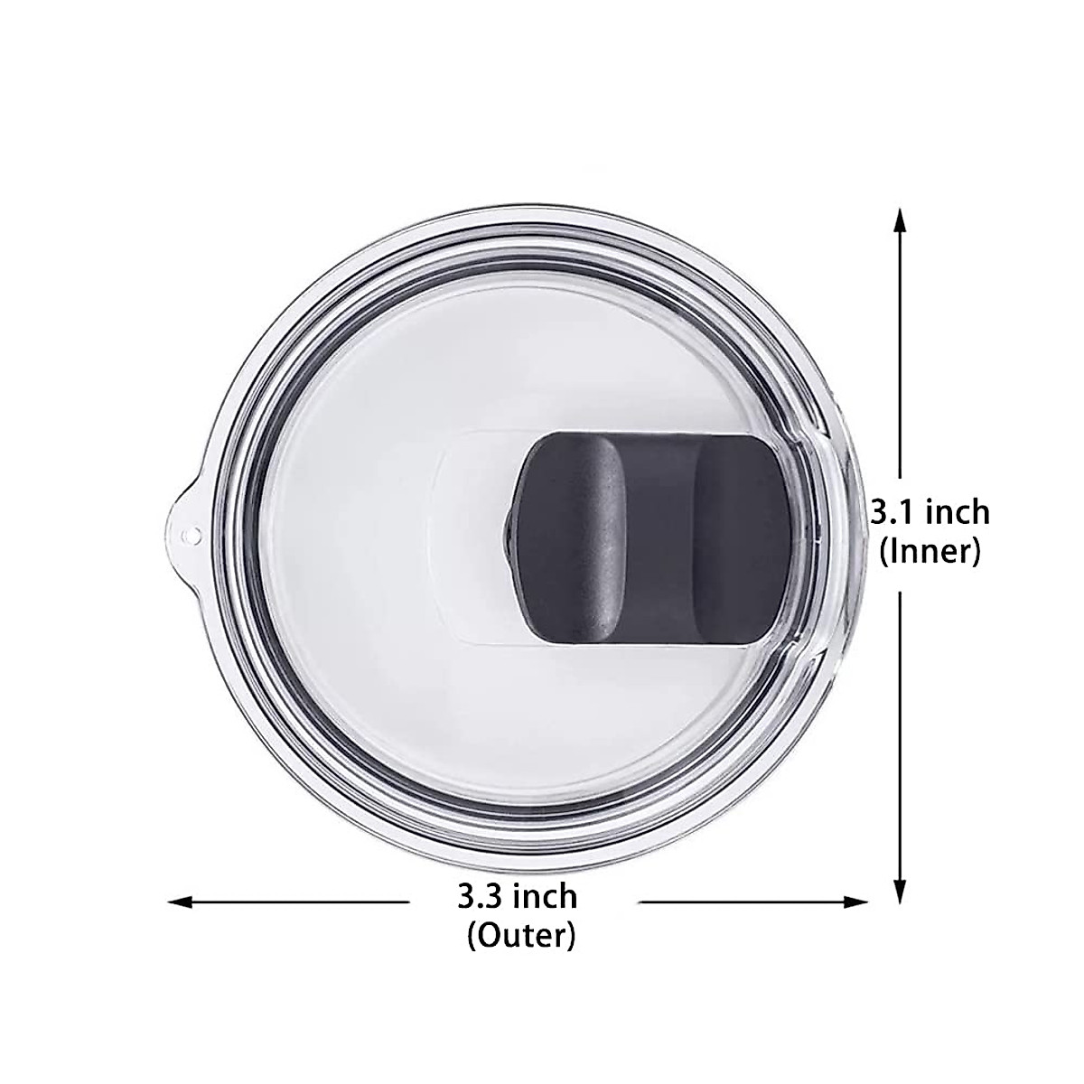 Covers For Yeti Magnetic Slider Replacement, 2-Pack Spill-Proof Maglsider Fit For Yeti Rambler 20 oz Tumbler, 10 oz Lowball and Mug