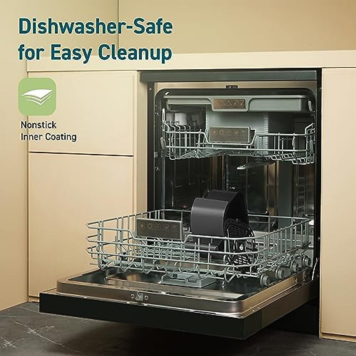 COSORI Small Air Fryer Oven 2.1 Qt, 4-in-1 Mini Airfryer, Bake, Roast, Reheat, Space-saving & Low-noise, Nonstick and Dishwasher Safe Basket, 30 In-App Recipes, Sticker with 6 Reference Guides, Gray