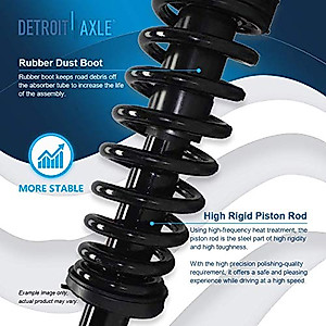Detroit Axle - 18pc Front End Suspension Kit for 2003 Chevy Trailblazer EXT GMC Envoy, Upper Lower Control Arms Ball Joints Ready Struts Wheel Bearing and Hubs Sway Bars Tie Rods Boots Replacement