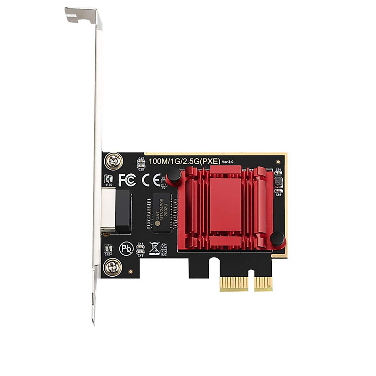 2.5GBase-T PCIe Network Adapter RTL8125B 2500/1000/100Mbps PCI Express Gigabit Ethernet Card RJ45 LAN Controller Support PXE for Windows/Linux/MAC with Low Profile