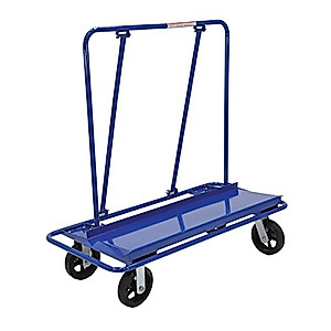 Vestil PRCT-S-MR Steel Drywall and Panel Cart with Rubber Caster, 3000 lbs Load Capacity, 48" Height, 48" Length x 23" Width