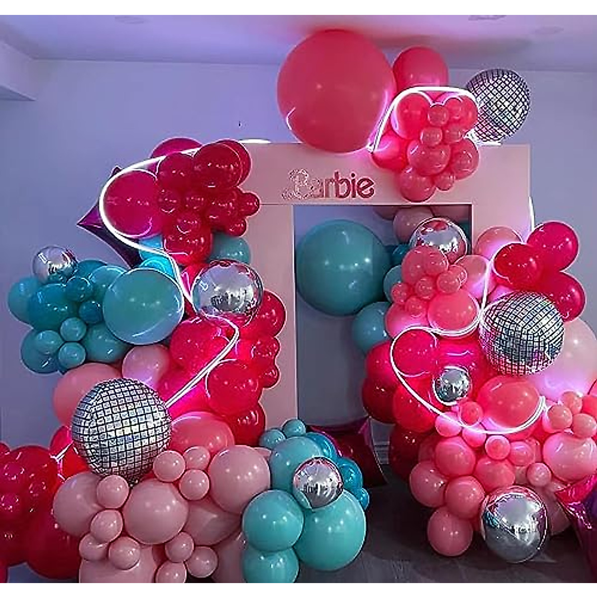 KALOR Hot Pink Balloons Garland Arch Kit 110Pcs - Different Sizes 18/12/10/5 Inch Party Balloons for Birthday Baby Shower Wedding Graduation Party Decorations