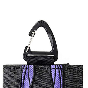 Miss Sapato Women's Tri-Fold Wallet, Mini with Carabiner, RADIO EVA, Red