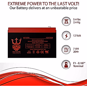 Neptune Repalcement Razor Eco Smart Metro Battery 12V 7AH - 3 Pack