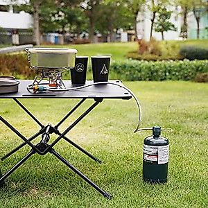 Jeebel Camp 24inch Propane to Butane Adapter Extension Hose 1L Propane Small Tank Input EN417 Lindal Valve Output with Adjustable On/Off Switch