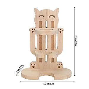 Wooden Pet Water Bottle Holder,Hamster Water Bottle Stand Pet Supplies for Small Sized Pets as Hamsters Gerbils Guinea Pigs Rabbits Puppy Cats