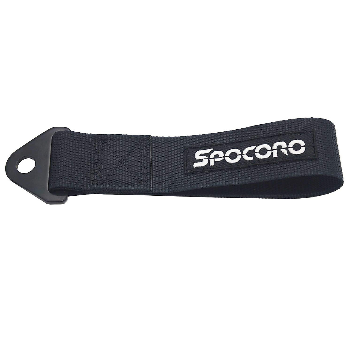 Spocoro Car Racing Tow Strap,Front or Rear Bumper Tow Strap Black (Pack of 1)