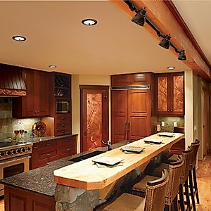 WAC Lighting H Track 8FT Single Circuit Field Cuttable 120V Track for H Style 3-Wire Track Fixtures with 2 Endcaps in White