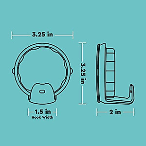 Suction Cup Hooks - Removable & Reusable Wall Hooks - Portable Shower Hooks for Towels, Keys & Sponges - Wreath Hook for Indoor & Outdoor Decoration