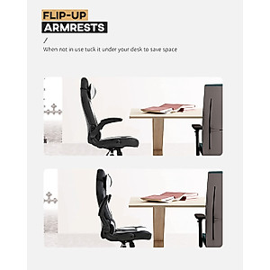 PC Gaming Chair Ergonomic Office Chair Computer Desk Chair with Armrests Headrest and Lumbar Support High Back PU Leather Executive Racing Chair for Home (White)