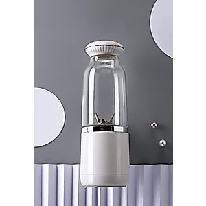 KP'S VARIETY Portable Blender Jet for Shakes and Smoothies, on the Go Blender 4000mAh USB Rechargeable Battery with 6 Blades, fresh juice blender bottle, 16 OZ Mini Personal Blender Cup for Traveling (White)