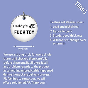 Funny Couple Keychain BDSM BDSM Gift Kinky Gifts for Husband Naughty Jewlry (Daddys lil FUCK TOY)