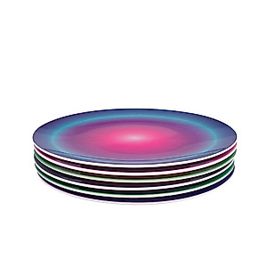 French Bull Melamine Assorted Plates-6 Piece Set -Melamine Dinnerware-Platter, Serving, Party, Platter, Dish (9" Salad Plate, Aurora)