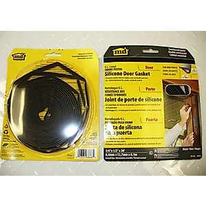 MD Building Products 68668 1/2-Inch by 20-Feet Black Silicone Door Seal