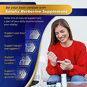 SOTALIX SUPPLEMENT Premium Berberine 19,370mg Plus Ceylon Cinnamon, Bitter Melon, Milk Thistle - Supports Immune System, Heart & Gastrointestinal Wellness - 150-day Supply (150 Count (Pack of 1))