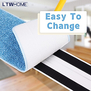 LTWHOME 18" Multi-Color Combination Microfiber Commercial Mop Refill Pads Fit for Wet or Dry Floor Cleaning (Pack of 6)