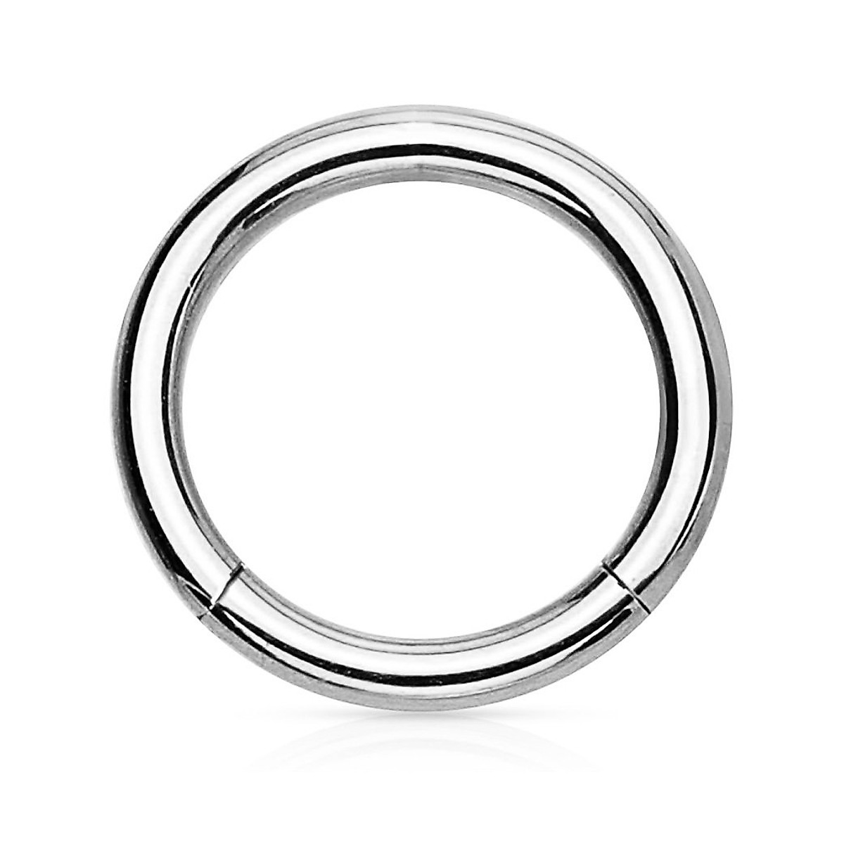 Forbidden Body Jewelry conch piercing jewelry, daith earrings, tragus hoop, 14g 10mm Titanium Hinged Seamless Body Piercing Hoop ring