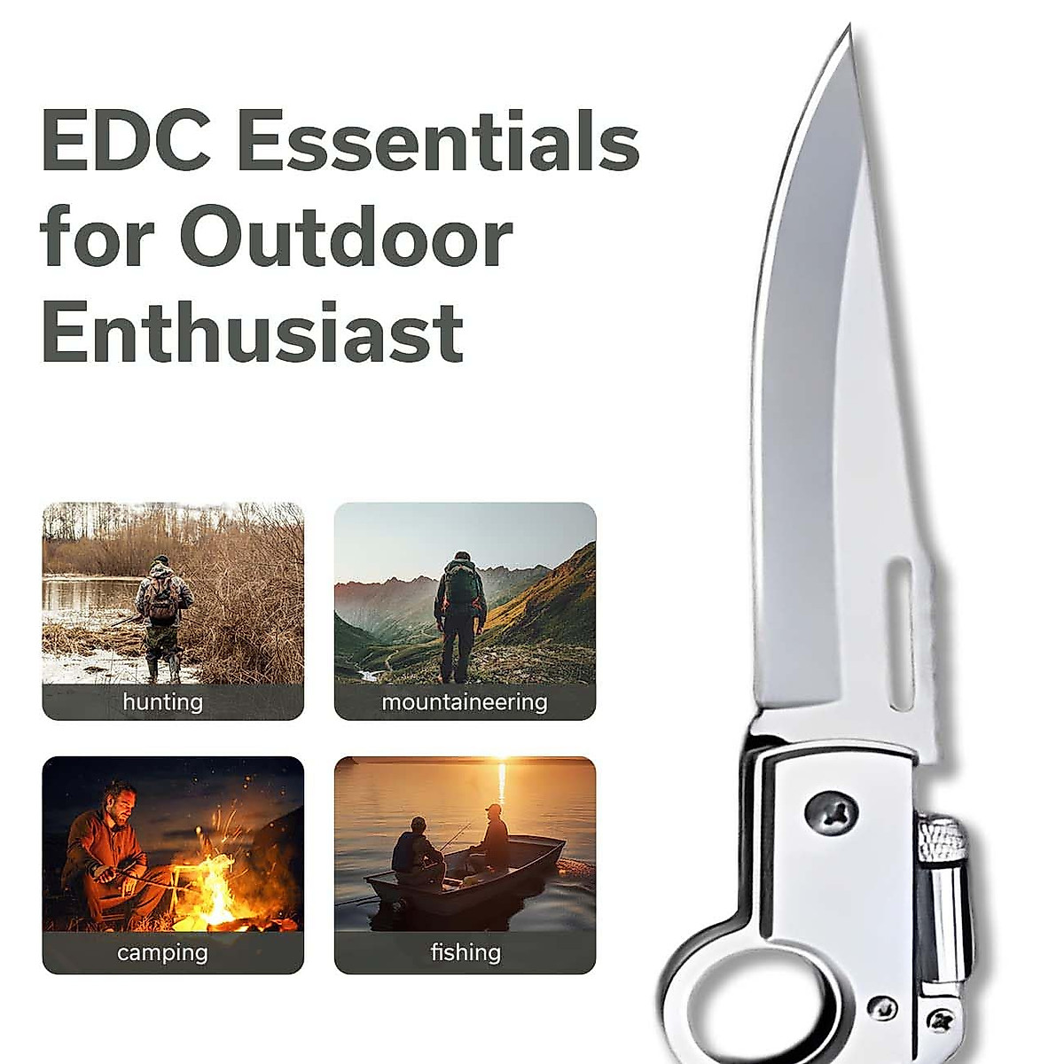 AK47 Flipper Pocket Knife, AK47 Pocket Folding Knife, Tactical Knife for Camping Hunting Survival Indoor and Outdoor Activities Mens Gift-Ideal for Hiking, Fishing, Emergency, EDC Tactical Tool Knife