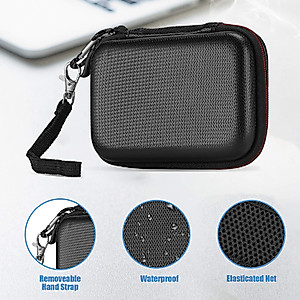 ProCase Hard Carrying Case Compatible for Samsung T7 / T7 Touch Portable SSD with Silicone Cover, Shockproof Storage Travel Organizer for T7 Touch Portable 500GB 1TB 2TB USB Solid State Drives -Black