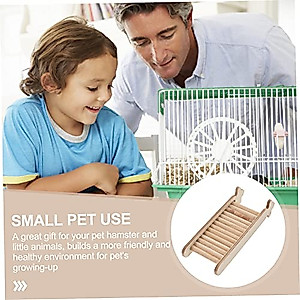 Mipcase 2pcs Hamster Climbing Ladder Reptile Bridge Chinchilla Ladder for Cage Decor Hamster Accessories Chinchilla Training Ladder Chinchilla Climbing Ladder Hamster Hideout Rat Ladder