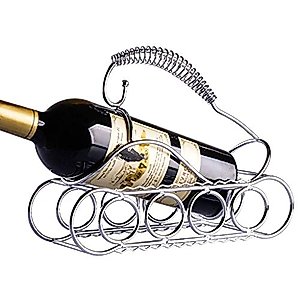 Creative Simplicity Creative Simplicity Wine Rack Household Items Made of Stainless Steel Kitchen Shelf Creative Simplicity Wine Rack Without Decoration for Home, PIBM