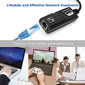 (Upgraded) Zettaguard USB 3.0 and 2.0 to Ethernet 10/100/1000 Fast LAN Wired Network USB Ethernet Adapter for MacBook, Chromebook, Windows 10 and compatible with Nintendo Switch.