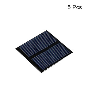 MECCANIXITY Mini Solar Panel Cell 3V 125mA 0.375W 52mm x 52mm for DIY Electric Power Project Pack of 5