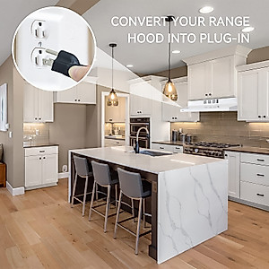 hermitlux Range Hood 30 Inch Under Cabinet, Convertible Kitchen Exhaust Fan, Stainless Steel Vent Hood with LED Light