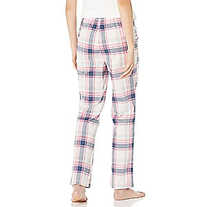 Amazon Essentials Women's Poplin Sleep Pant, Pink Plaid, Medium