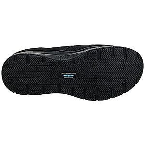 Skechers Men's Black Flex Advantage Slip Resistant Mcallen Slip On - 14 D(M) US