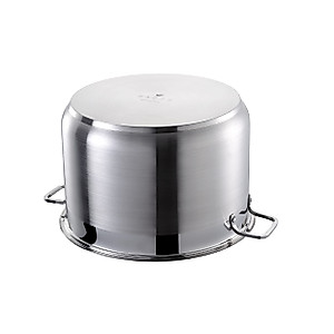31.1Qt Commercial Grade Large Stock Pot Stainless Steel Stockpot Stew Pot with Lid, Heavy-Duty Encapsulated Bottom Stockpot with Stay Cool Handle, Induction Base Safe