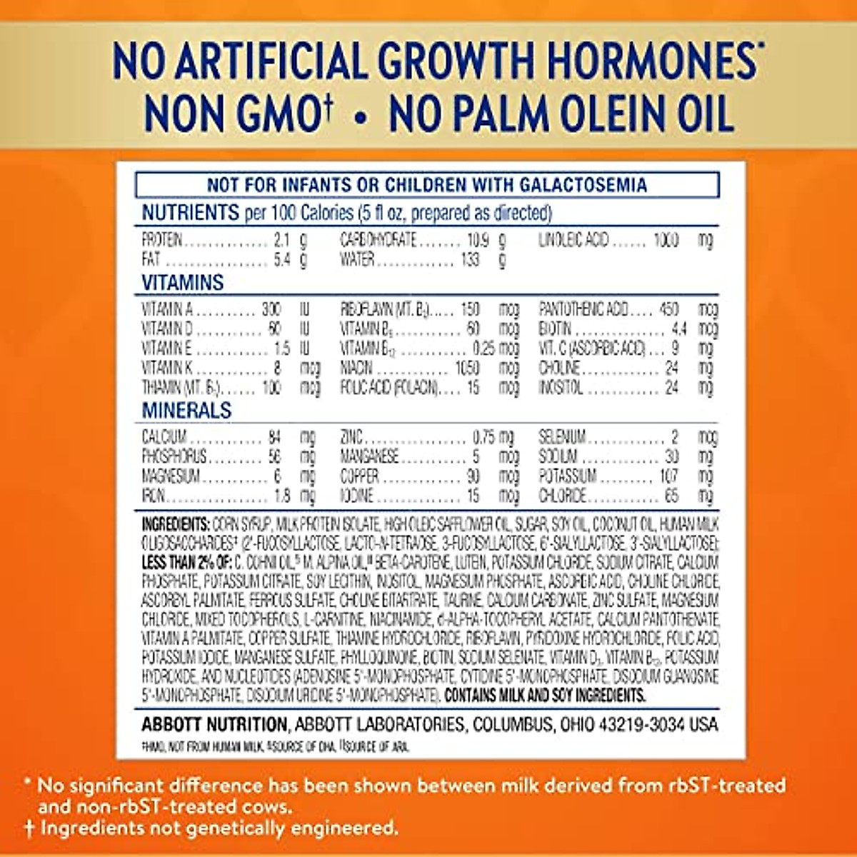 Similac 360 Total Care Sensitive Infant Formula, with 5 HMO Prebiotics, for Fussiness & Gas Due to Lactose Sensitivity, Non-GMO, Baby Formula Powder, 30.2-oz Can (Case of 6)