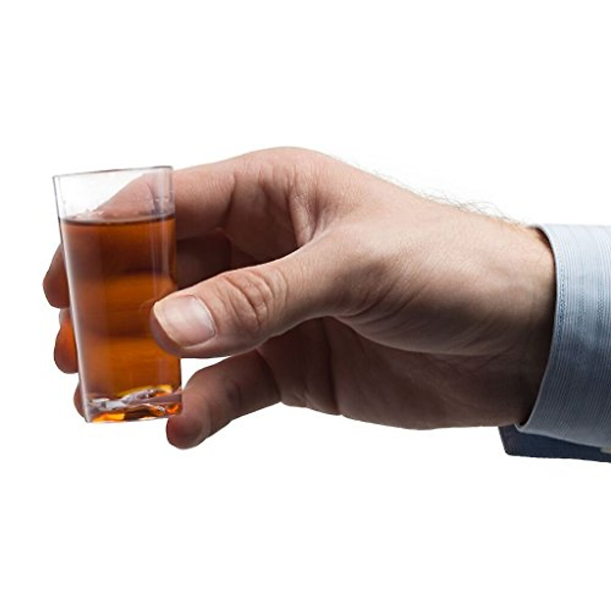 Zappy 52 Disposable Plastic Straight Wall Shooter Glasses 1.75 Oz Clear Tumblers - Tasting Sample Dessert Shooters Wine Beer Champagne Jello Cup Shot Glass Cups