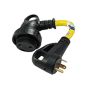 Conntek 15358-EC0RE 1.5FT Ergo Grip Adapter Cord RV TT-30P to TT-30R Cruiser RV Style