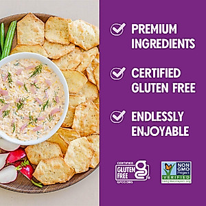 Milton’s Gluten Free Crackers, Crispy Sea Salt - Non-GMO Project Verified, Kosher, Certified Gluten Free Snack, 5 Grains In Every Bite - 20 Oz