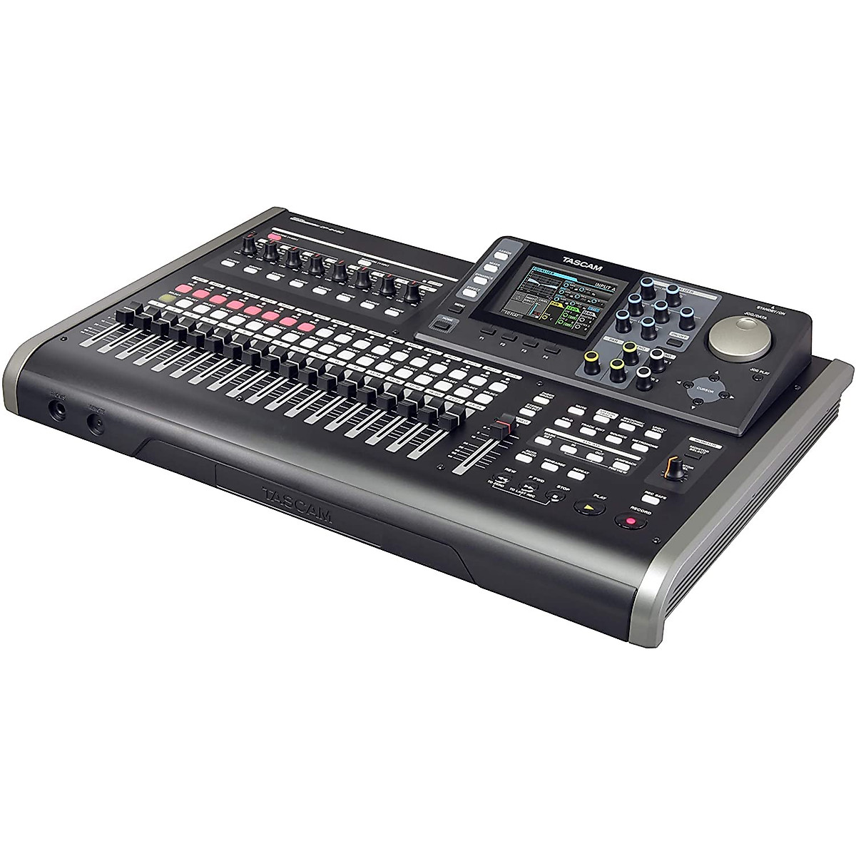 Tascam DP-24SD 24-Track Digital Portastudio Multi-Track Audio Recorder with Pro Headphone and Pair of EMB XLR Cables and Gravity Magnet Phone Holder Bundle