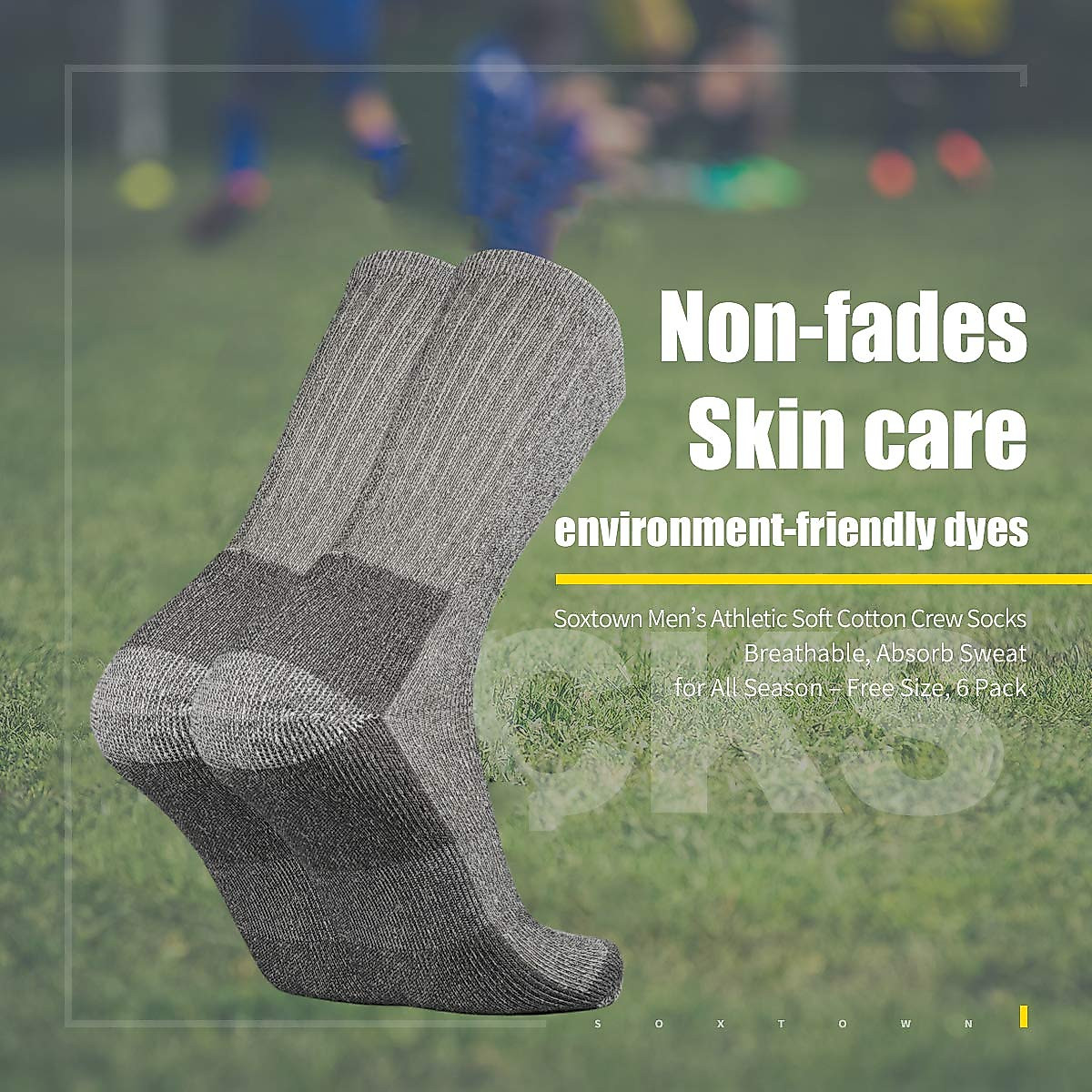 SOX TOWN Men's Merino Wool Cushion Crew Socks Moisture Wicking Control for Outdoor Hiking Work Boot Thermal Warm All Seasons(Mixcolor1 L)