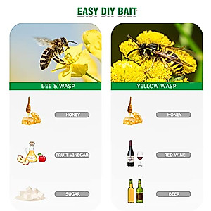 Wasp Trap 2 Pack, Trap Yellow Jacket, Hornets Naturally