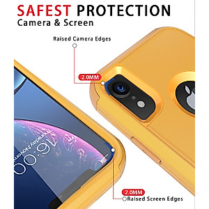 Diverbox for iPhone Xr Case [Shockproof] [Dropproof] [Dust-Proof],Heavy Duty Protection Phone Case Cover for Apple iPhone XR (Yellow)