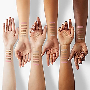 LUXAZA 6PCS Neutral Eyeshadow Stick Blush Pearl Pink Brown Makeup Set,Metallic And Matte Shimmer Cream Eye Shadow Pencil Crayon,Eye Brightener Highlighter Eyeliner Crayon Make up Set