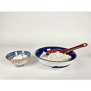 JapanBargain 2382, Serving Spoons Japanese Soup Serving Spoons Chinese Soup Serving Spoons Rice Serving Spoons Table Serving Spoons, Black and Red, Pack of 4