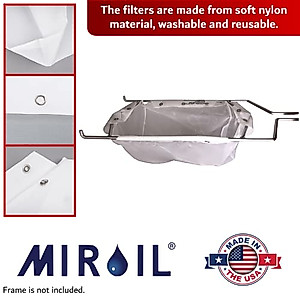 Miroil | RB22FS Fryer Filter Bag | MirOil EZ Flow Filter Bag | Part 12748| Use to Filter Fry Oil | Suitable for 15 Qt Polishing Oil | Durable, Easy to Clean with Hot Water | No Frame