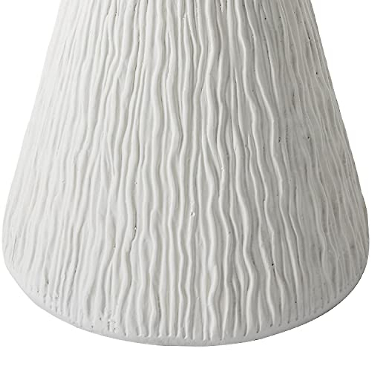 COSIEST Outdoor Side Table, Mushroom Shaped MgO Accent Table, Lightweight Patio End Table with Rotund Base, Round Top Plant Stand for Garden and Deck, White