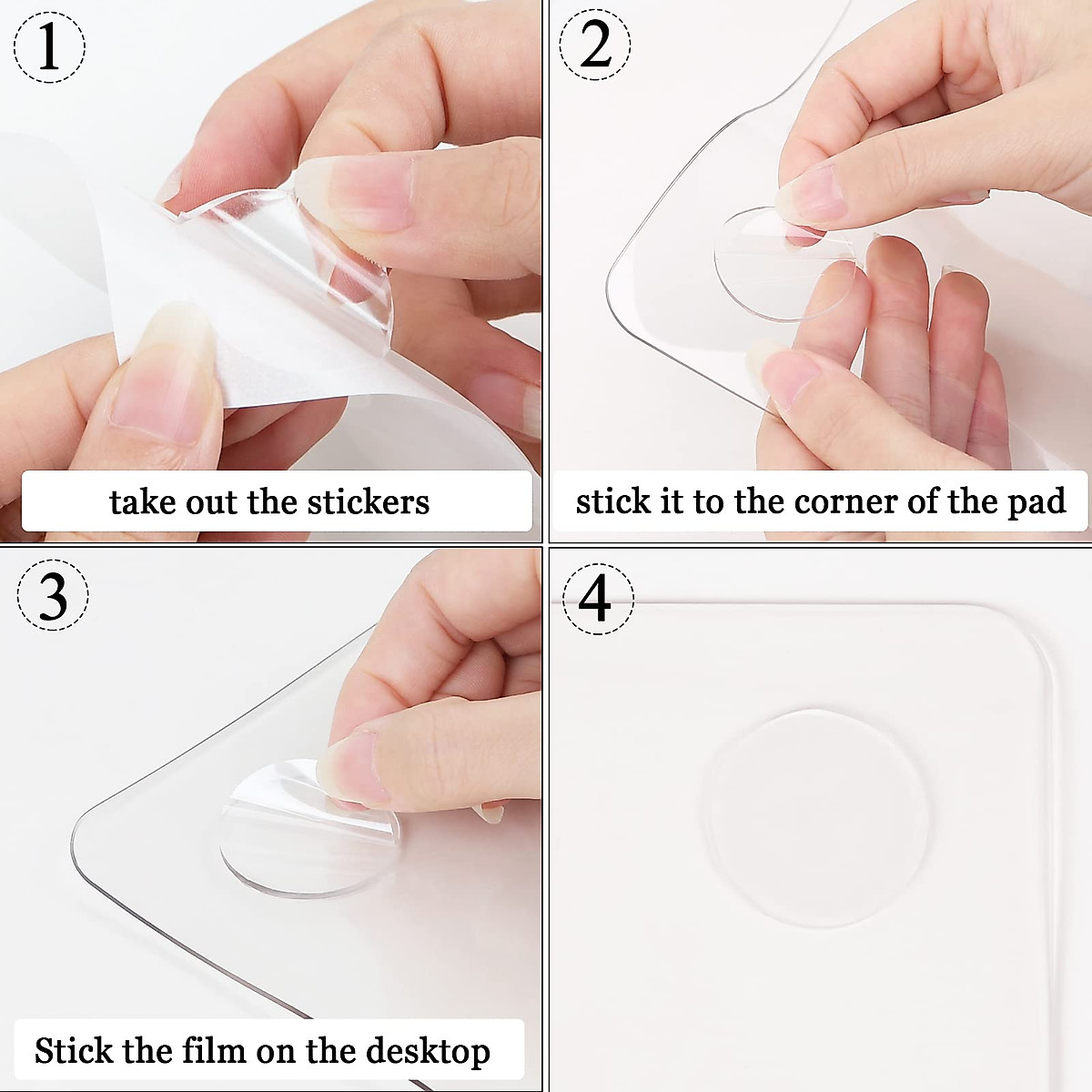 Oterri Clear Writing Desk Pad, Heat Resistant Waterproof PVC Round Edge Durable Desk Protect Mat, Anti-Static Writing Mat-23.6’’x13.7” Table Protector